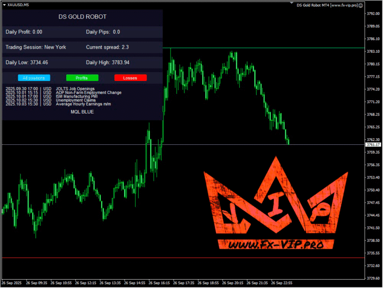 DS XAU Robot – constantly monitors the gold market, identifying key trends